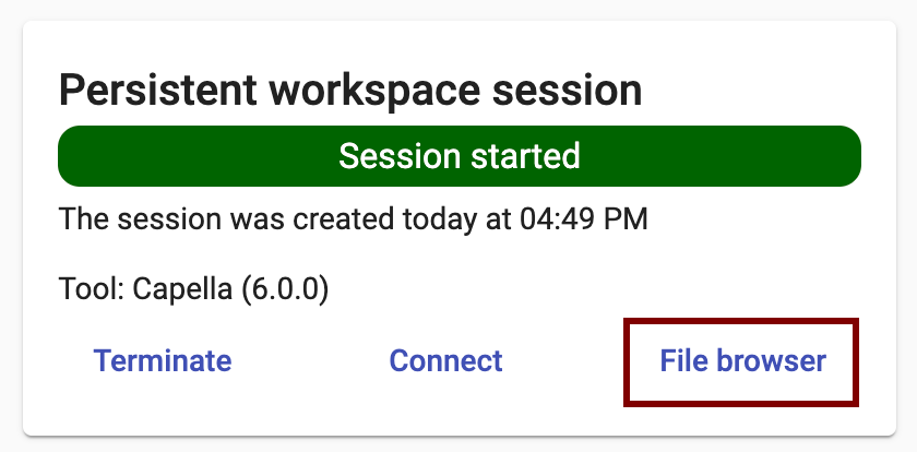 Files Browser - Capella Collaboration Manager Documentation